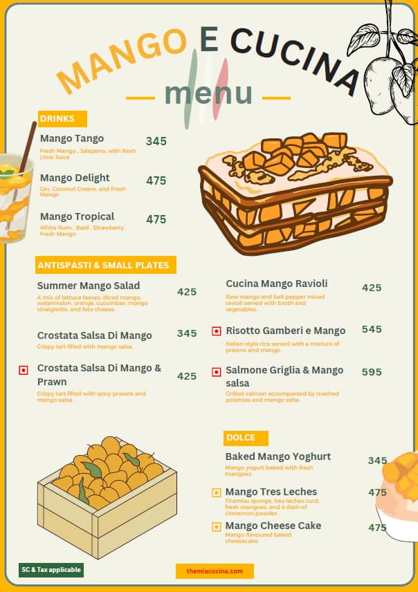 Menu of Mia Cucina, Vikhroli, Mumbai
