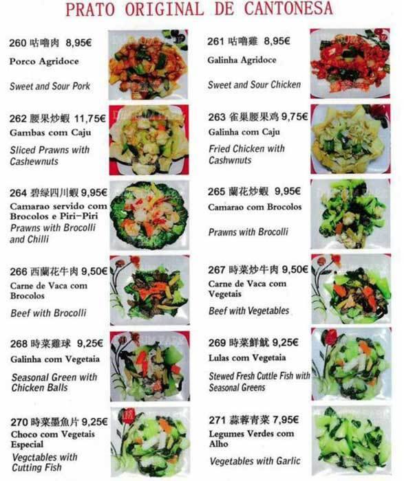 Menu at Dim Sum Park Telheiras restaurant, Lisbon