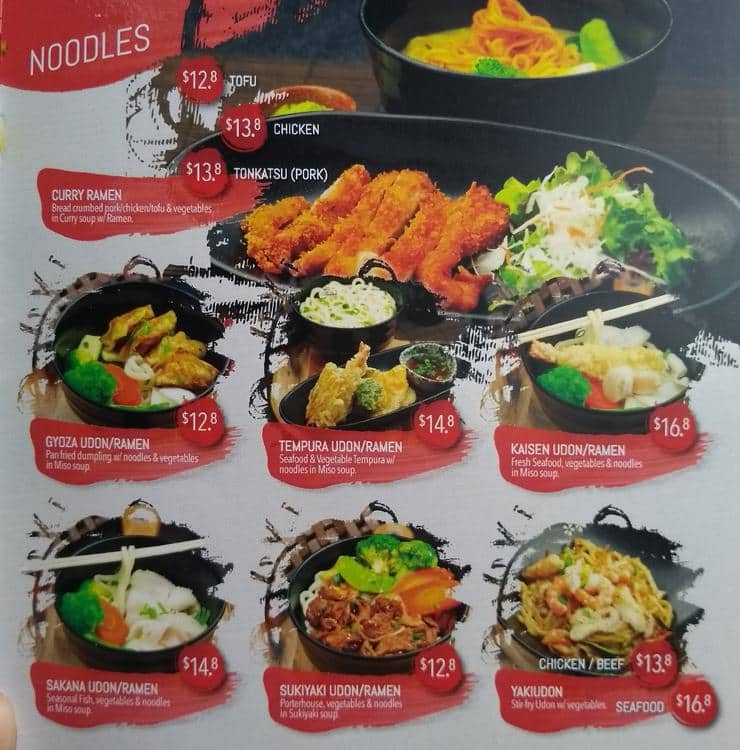 Menu at Momoco Sushi restaurant, Heidelberg