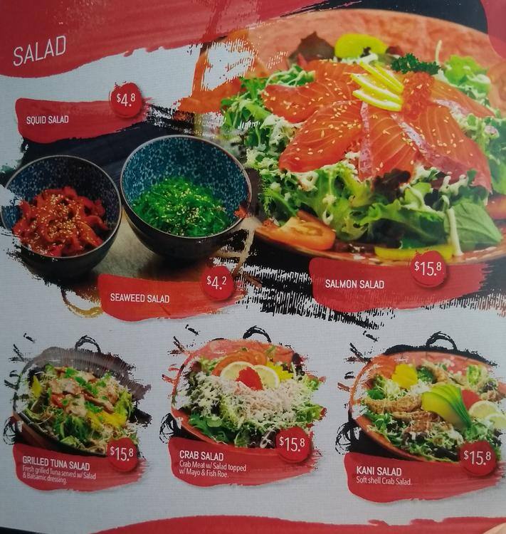 Menu at Momoco Sushi restaurant, Heidelberg