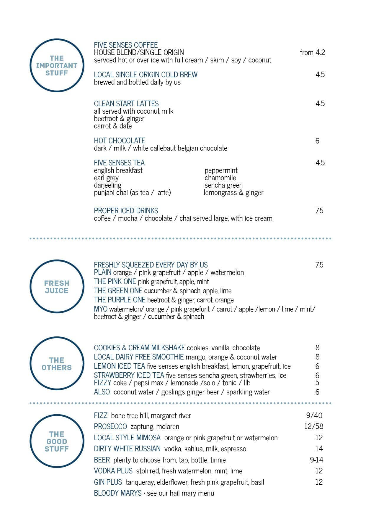 Menu at Beaufort Tavern pub & bar, Highgate, 484 Beaufort St