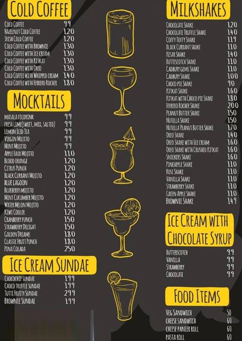 Menu of Shake It & Chill, Sector 135, Noida
