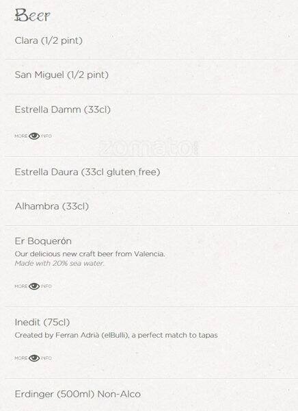Menu At Las Tapas De Lola Pub And Bar Dublin