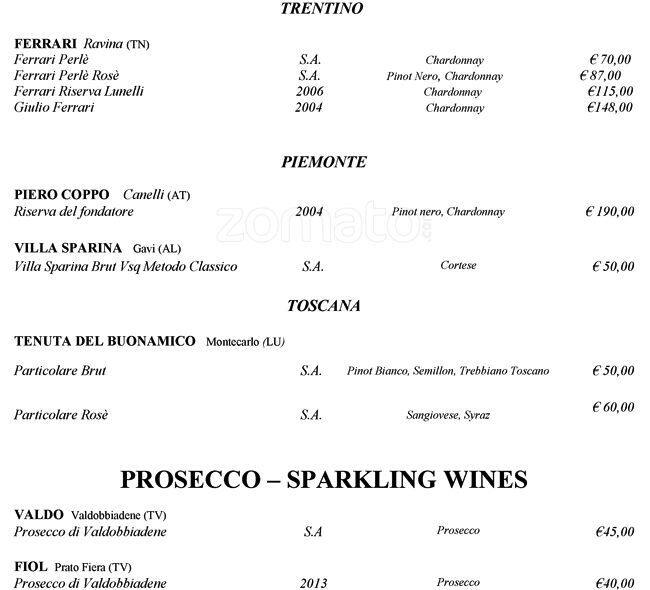 Menu da Il Ristorante - Niko Romito, Milano, Via Privata Fratelli Gabba