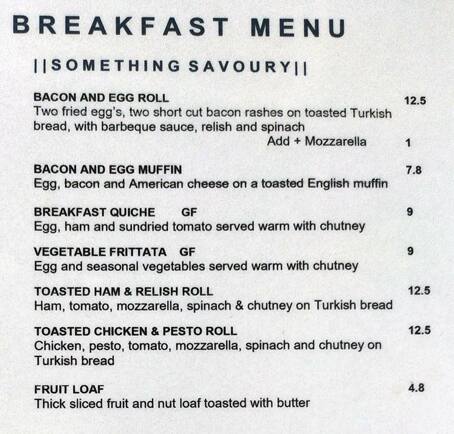 Menu at Badminton Brew cafe, Mount Gravatt East