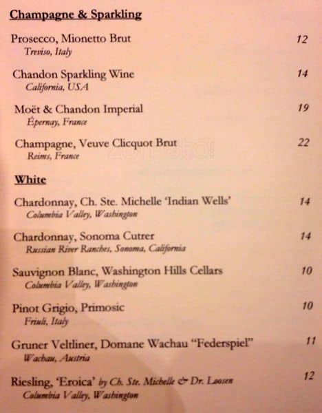 Menu at Shuckers pub & bar, Seattle