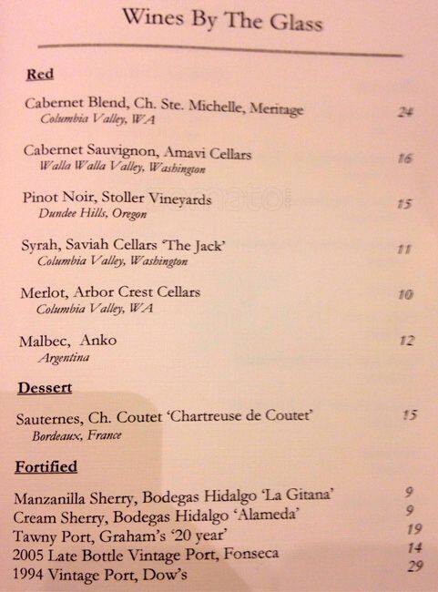 Menu at Shuckers pub & bar, Seattle