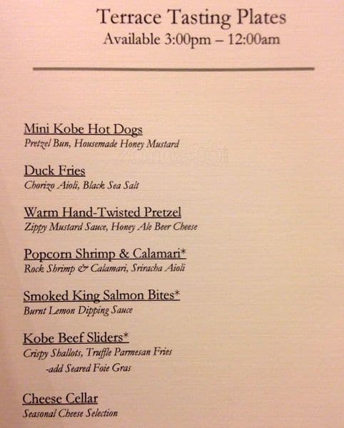 The Terrace Menu, Menu for The Terrace, Downtown, Seattle - Urbanspoon ...
