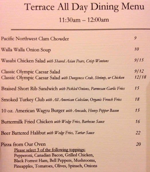 Menu at Shuckers pub & bar, Seattle