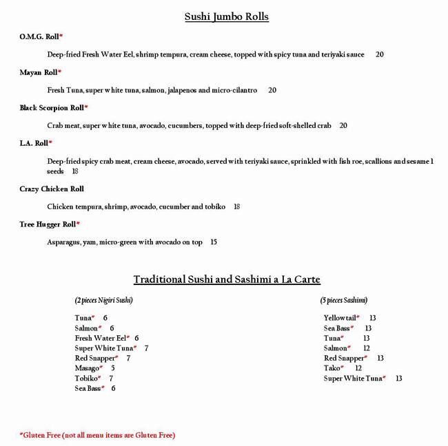 Menu at Koreana Restaurant, Appleton, 201 W Northland Ave