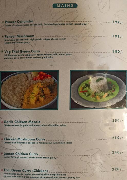 Menu at Journey, the Health Kitchen, Surat
