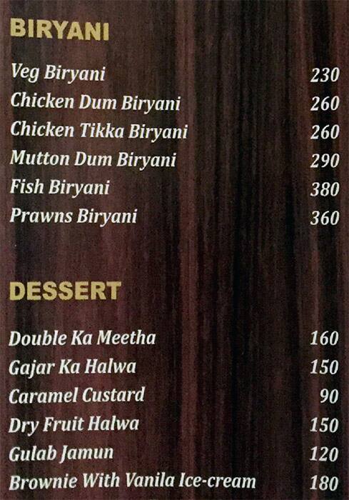 Menu at MUGHALS KITCHEN CAFE, Pune, Bramha Majestic Shop No. 52