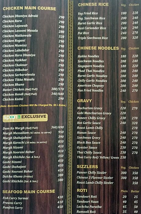 Menu at MUGHALS KITCHEN CAFE, Pune, Bramha Majestic Shop No. 52