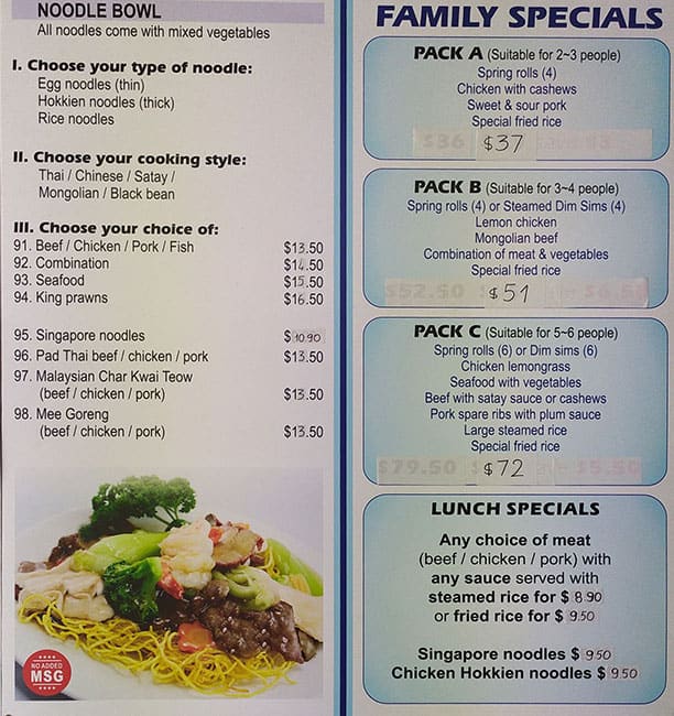 Menu at Kangaroo Point (Gabba) restaurant, Woolloongabba