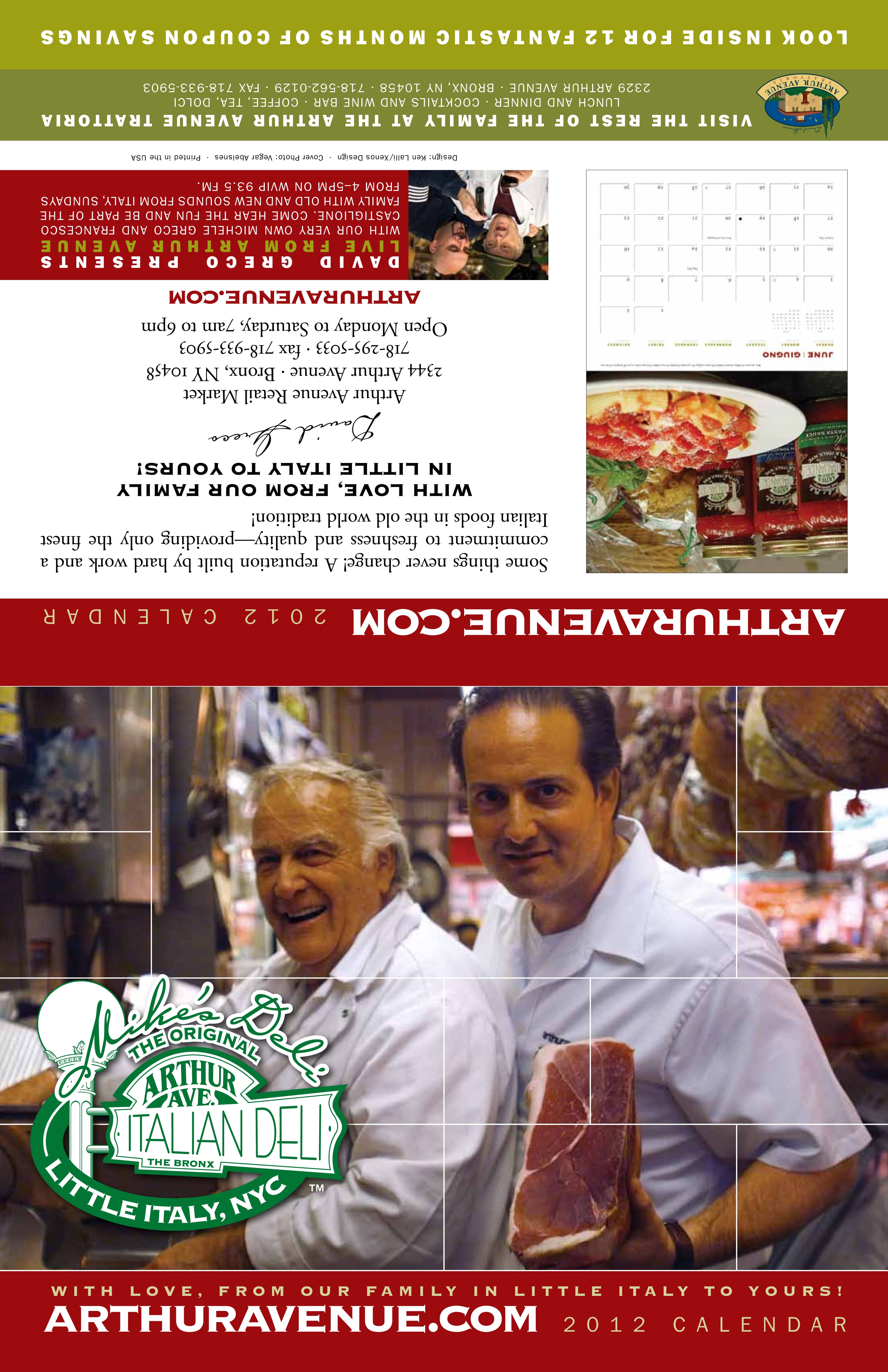 Menu at Mike's Arthur Avenue Italian Deli restaurant, Yonkers, Arthur Ave