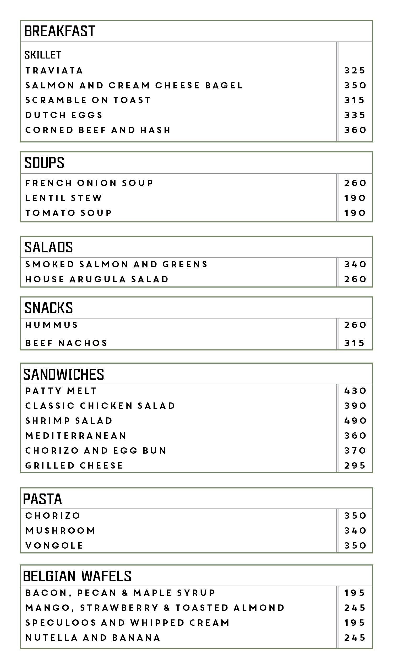 Menu at Toby's Estate Coffee Roasters cafe, Makati, 2314 Chino Roces Ave