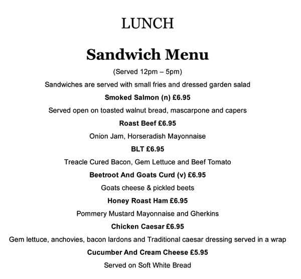 Menu at Provenance Food Hall & Restaurant, Westhoughton