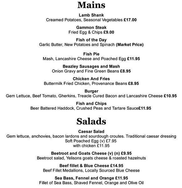 Menu at Provenance Food Hall & Restaurant, Westhoughton