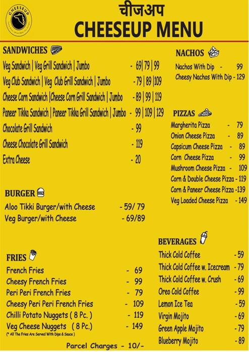 Menu of Cheese Up, Bhosari, Pune