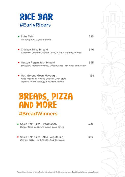 Menu at Spice It - ibis Bengaluru Hosur Road, Bengaluru, 26/1