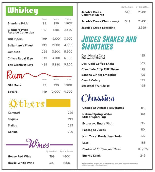 Menu at Spice It - ibis Bengaluru Hosur Road, Bengaluru, 26/1