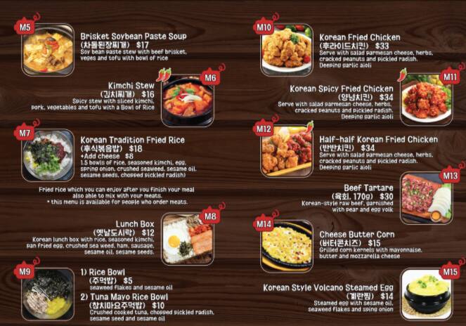 Menu at Red Pig BBQ, Auckland, /2 Kitchener St