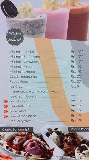 Menu at Quantum Bistro restaurant, Depok, Jl. Cinere Raya