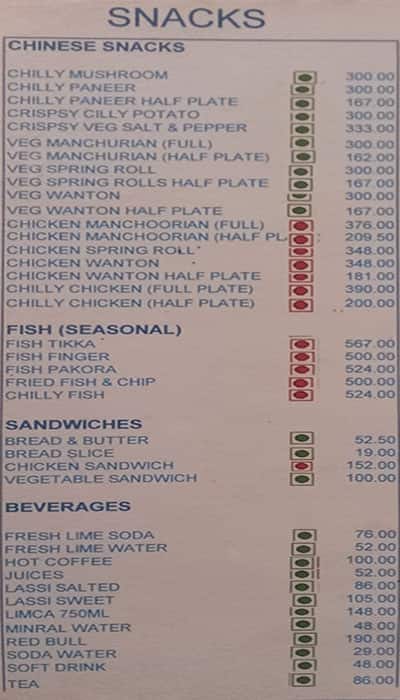 Menu at DIMPLE RESTAURANT, New Delhi