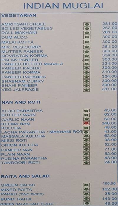 Menu at DIMPLE RESTAURANT, New Delhi