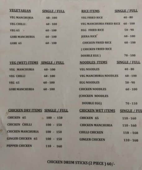 Noodles Corner Menu, Menu for Noodles Corner, Alwal, Secunderabad - Zomato