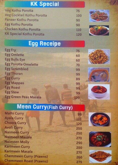 Menu at Kerala Restaurant, Secunderabad, 861