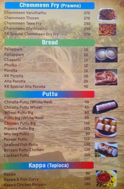 Menu at Kerala Restaurant, Secunderabad, 861