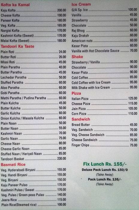 Menu at Green Apple Restaurant, Gandhinagar, 1st Floor