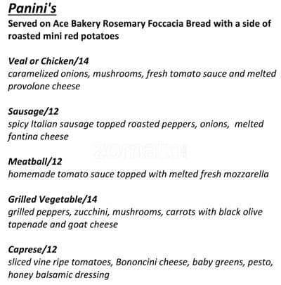 Menu at Bella Notte Ristorante restaurant, Whitby, Brock St N