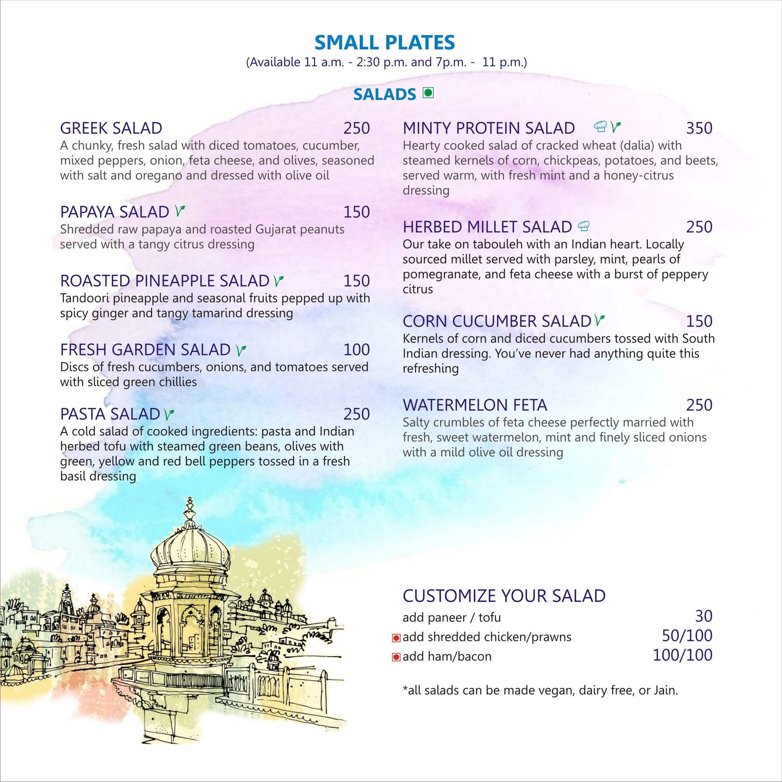 Menu of Shamiana Roof Top Restaurant & Coffee Shop, Chandpole, Udaipur