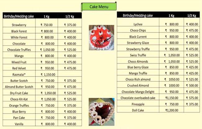 Menu of SK Cake Bake, Mumbra, Thane