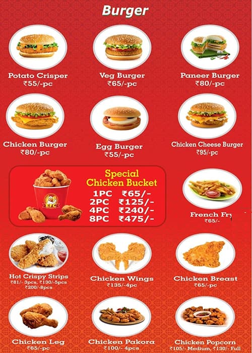 Menu of Efc And Restaurant, New Town, Kolkata