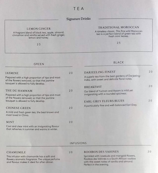 Menu at Cafe Bateel, Dubai, Trade Centre R/a