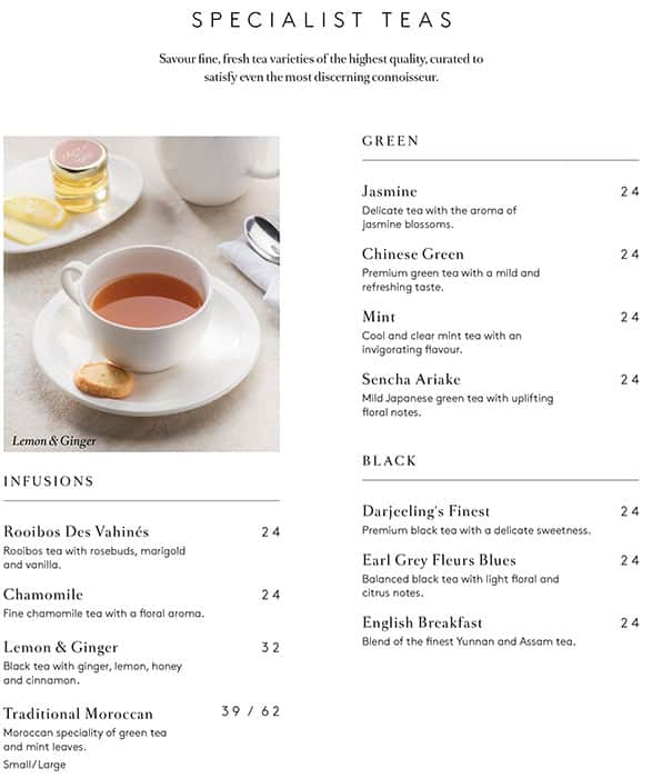 Menu at Cafe Bateel, Dubai, Al Barsha 1