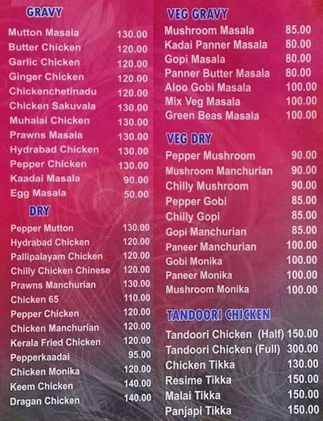 Sree Subbu Mess Menu, Menu for Sree Subbu Mess, RS Puram, Coimbatore ...