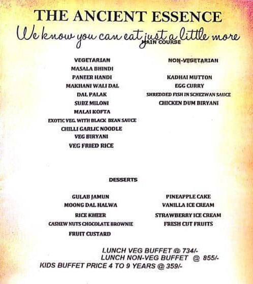 Menu at The Ancient Barbeque & Bar, Noida