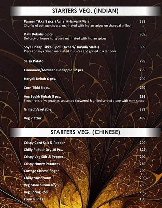 Menu of The Ancient Barbeque & Bar, Sector 63, Noida
