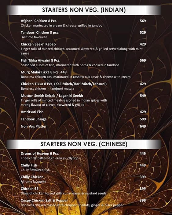 Menu of The Ancient Barbeque & Bar, Sector 63, Noida