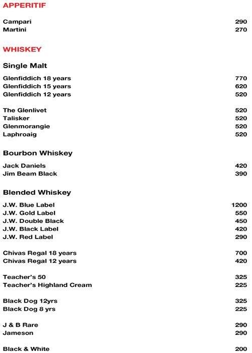 Menu at Zaffran By KASBAH, New Delhi