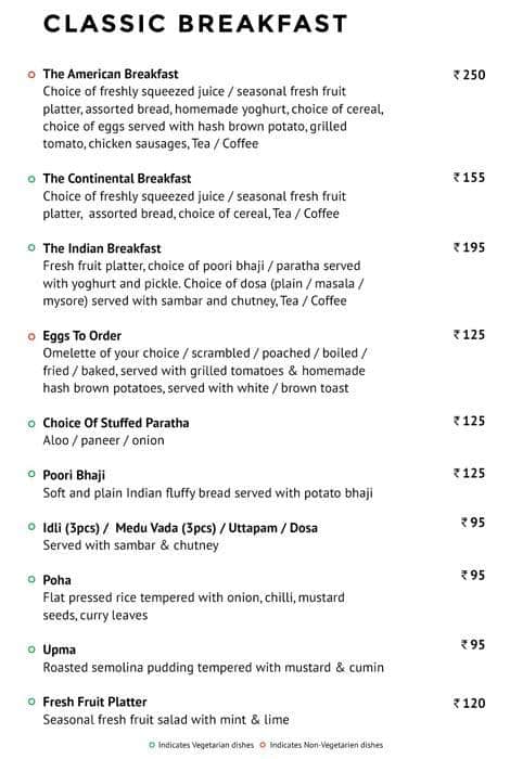 Paprika Restaurant - Phoenix Hotel Menu - Zomato