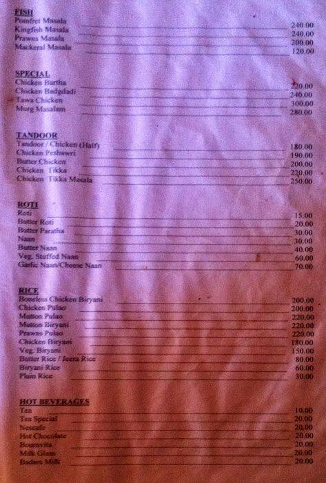 Menino's Menu, Menu for Menino's, Panaji, Goa - Zomato