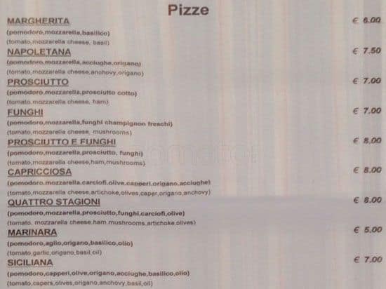 Menu da Ristorante Pizzeria Al Mercante in Fiera, Milano, Via Francesco ...