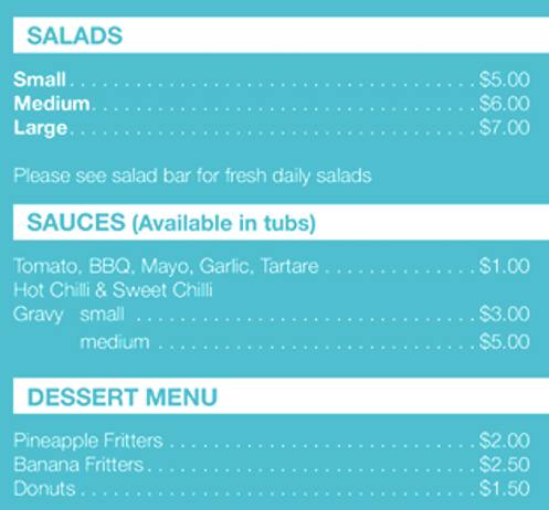 Menu at Gully Fish & Grill fast food, Knoxfield