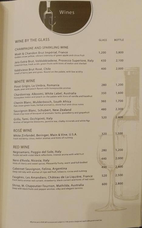 Menu at Red Spice restaurant, Parañaque, New Seaside Dr