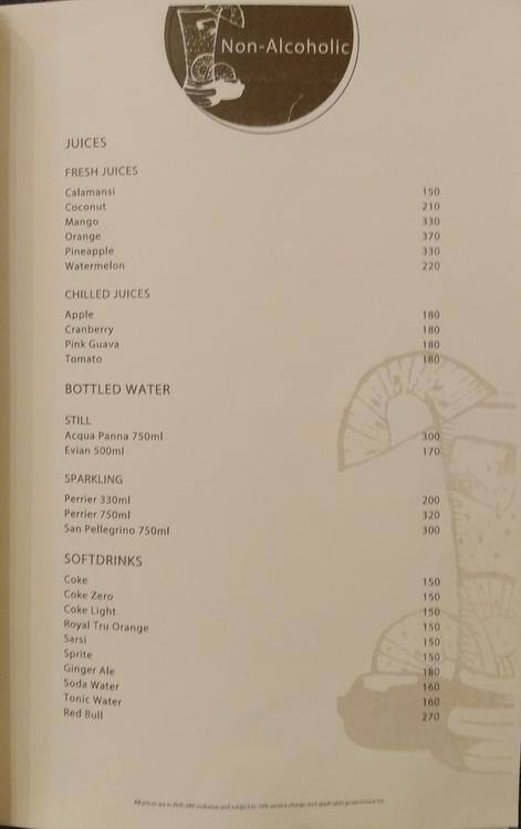 Menu at Red Spice restaurant, Parañaque, New Seaside Dr